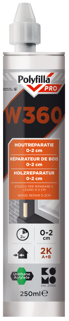 2K Sneldrogende Houtreparatiepasta W350 - Polyfilla PRO NL